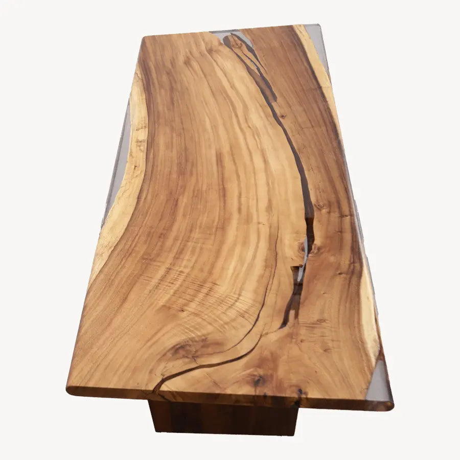 Saman Shield dining table - Custom, Live Edge, Matching Wood Legs – Holzsch